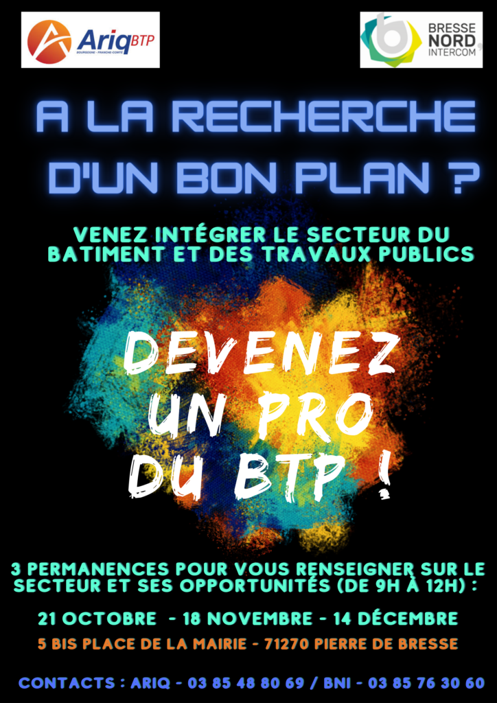 3 permanences ARIQ BTP : devenez un pro du BTP!